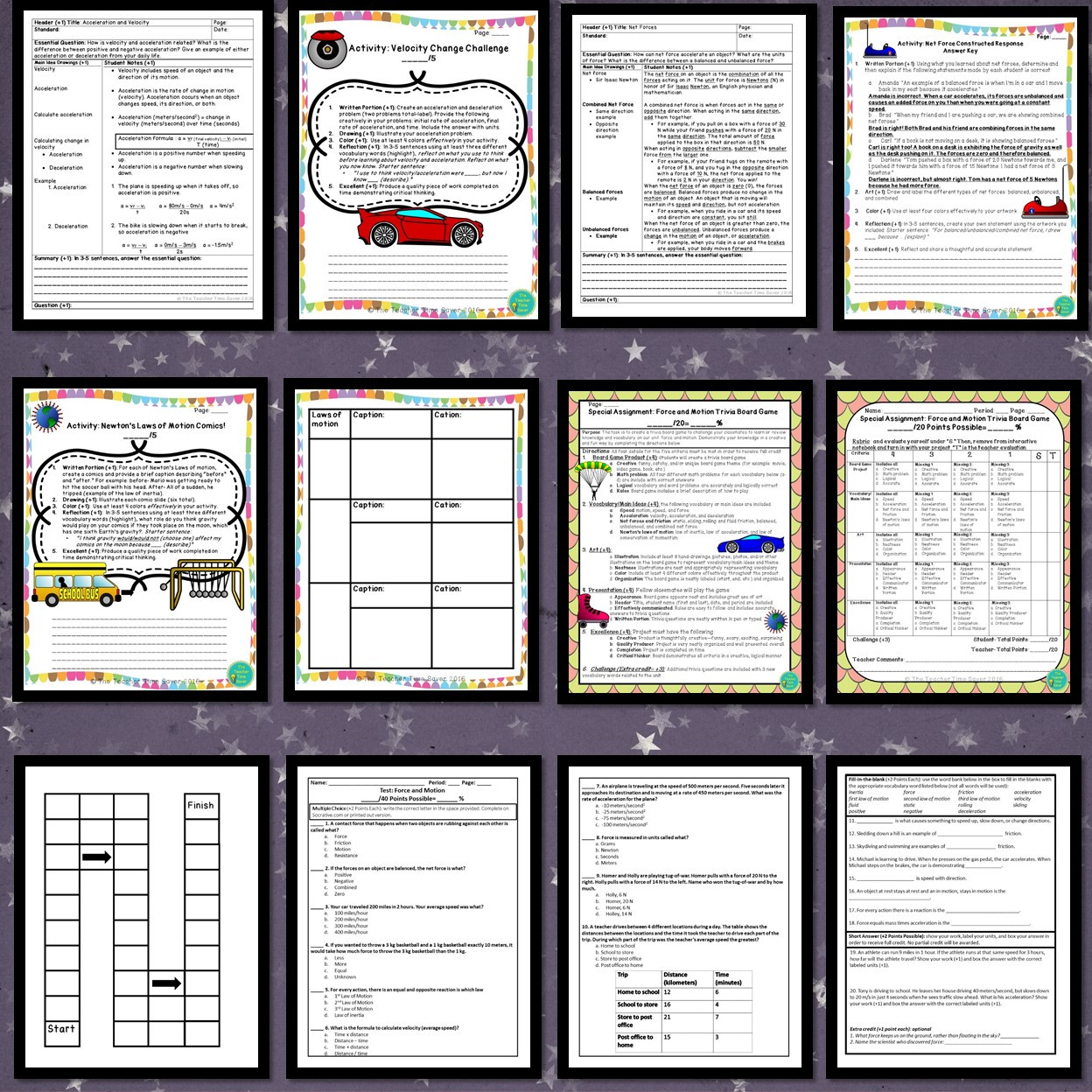 Laws of Motion Interactive Science Notebook Bundle - Amped Up Learning