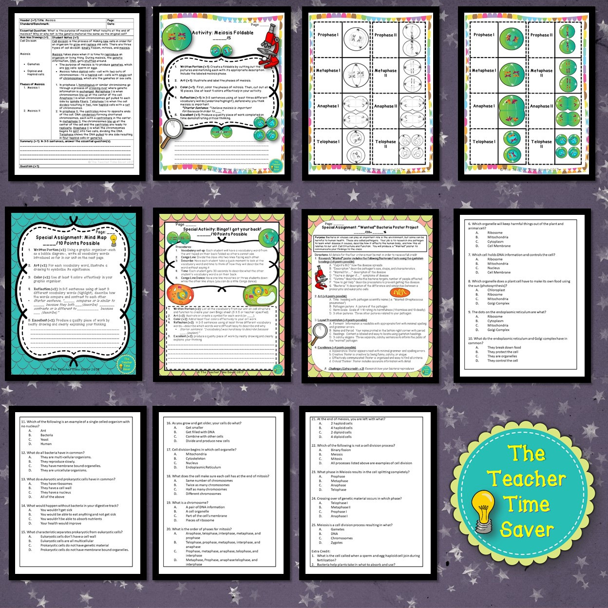 Cells Unit Notebook Bundle, Life Science Curriculum - Amped Up Learning