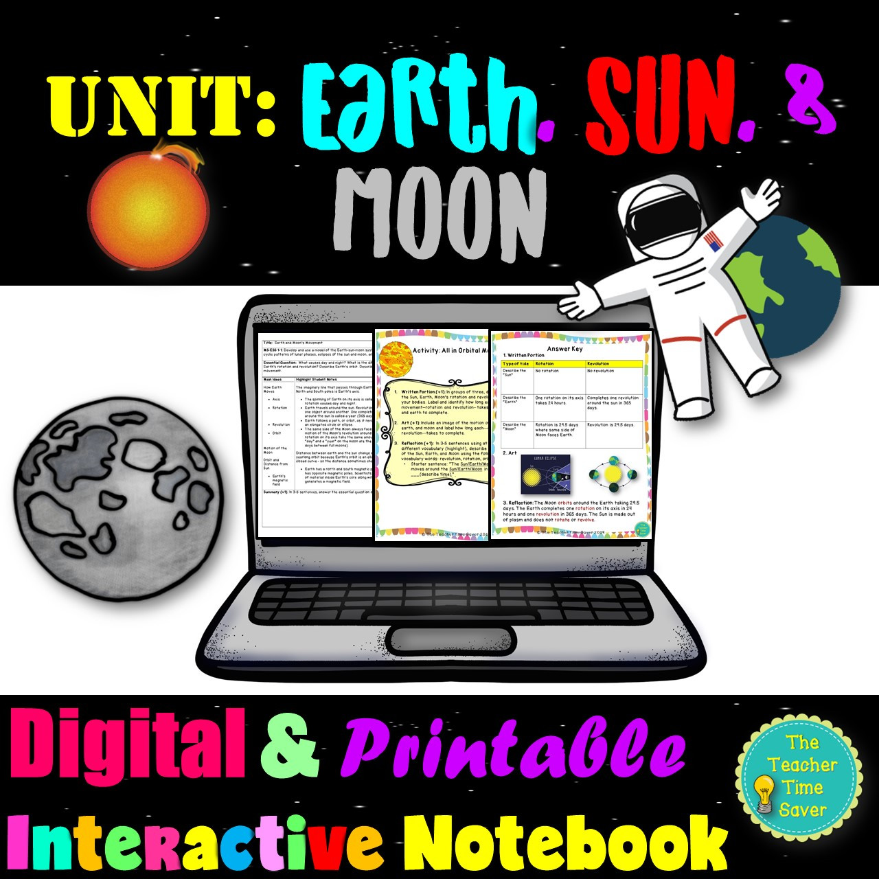 Space Interactive Notebook Digital Bundle - Amped Up Learning
