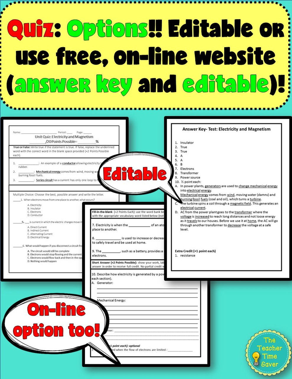 Electricity and Magnetism Unit Digital Bundle - Amped Up Learning