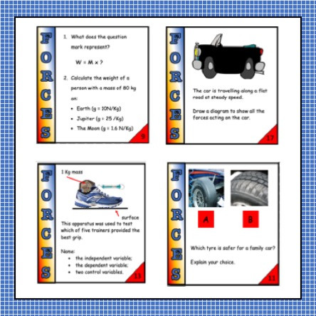 Forces - 24 Task Cards for Middle School Science - Amped Up Learning