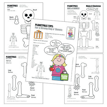 Halloween Bone Skeleton Toy Lesson Assemble Learn Healthy Foods - Amped ...