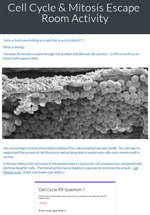 Cell Cycle & Mitosis: Digital Escape Breakout Activity - Amped Up Learning