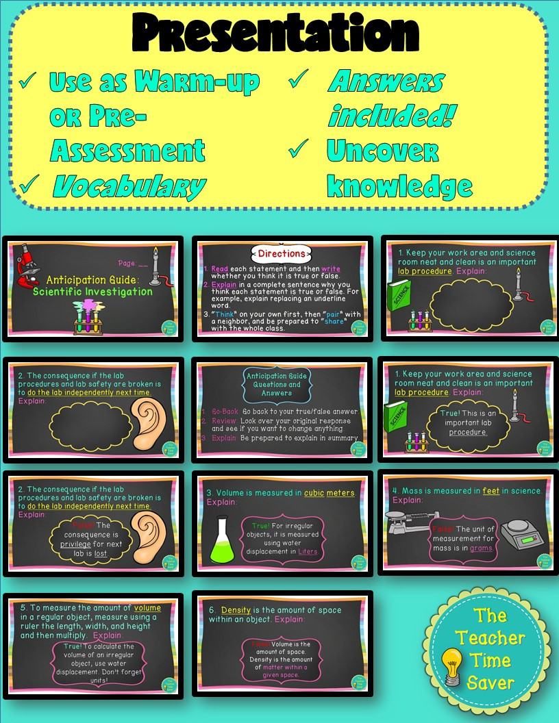 Scientific Investigation Warm-Ups Printable Activity - Amped Up Learning