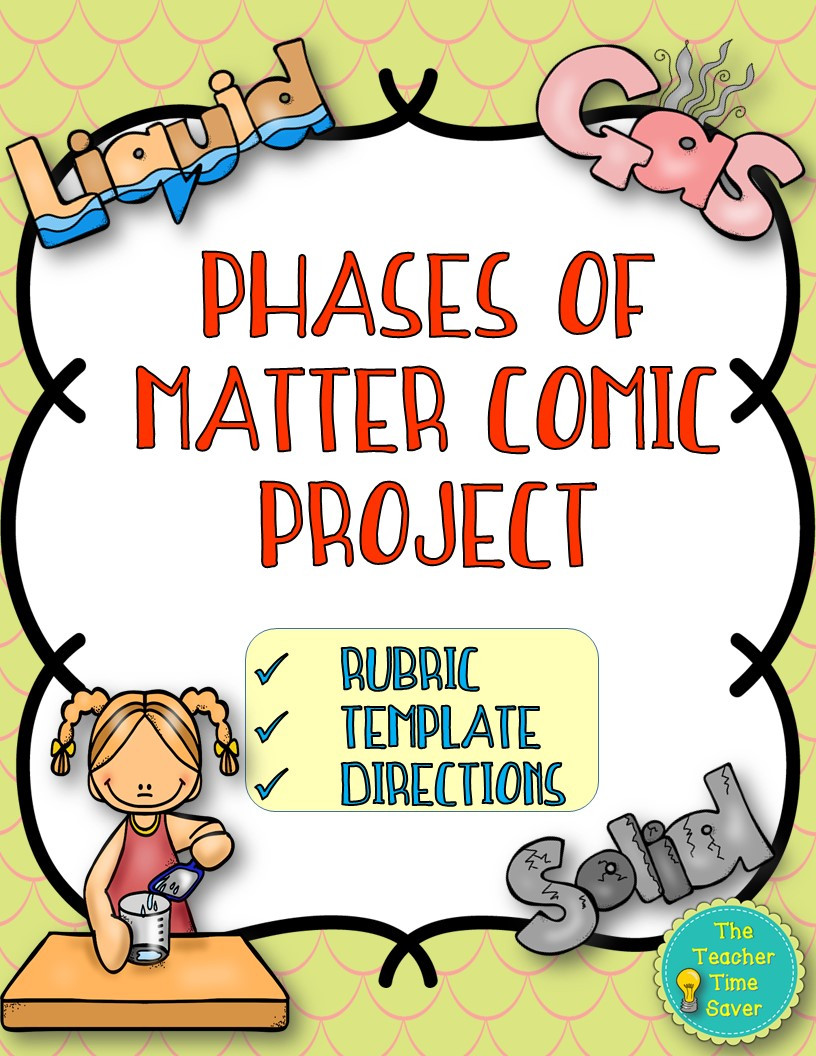Phases of Matter Comic Project - Amped Up Learning