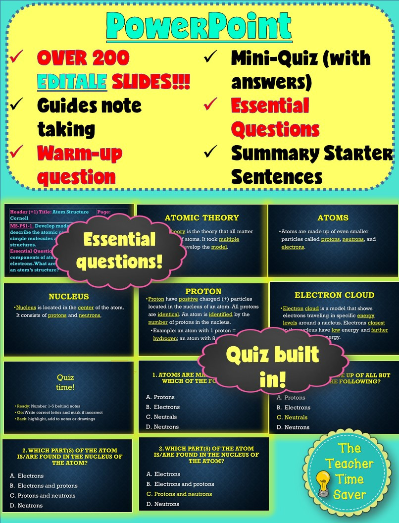 Matter and Chemistry Slides and Notes - Amped Up Learning