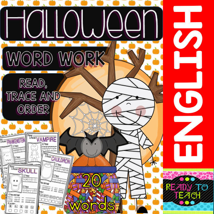 Halloween Word Work Set for Little Kids (Printables) - Amped Up Learning