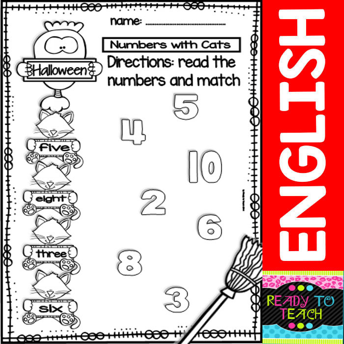 Halloween no-prep Printables and Flashcards (Numbers 1-10) - Amped Up ...