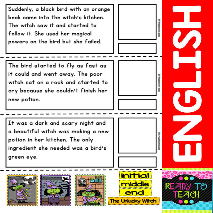 Story Sequence - Cut and Paste - Halloween FREEBIE (2 Little Stories ...