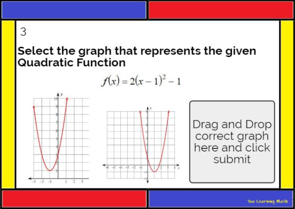 Vertex Form of a Quadratic Function: Graphing and Writing: Digital BOOM ...