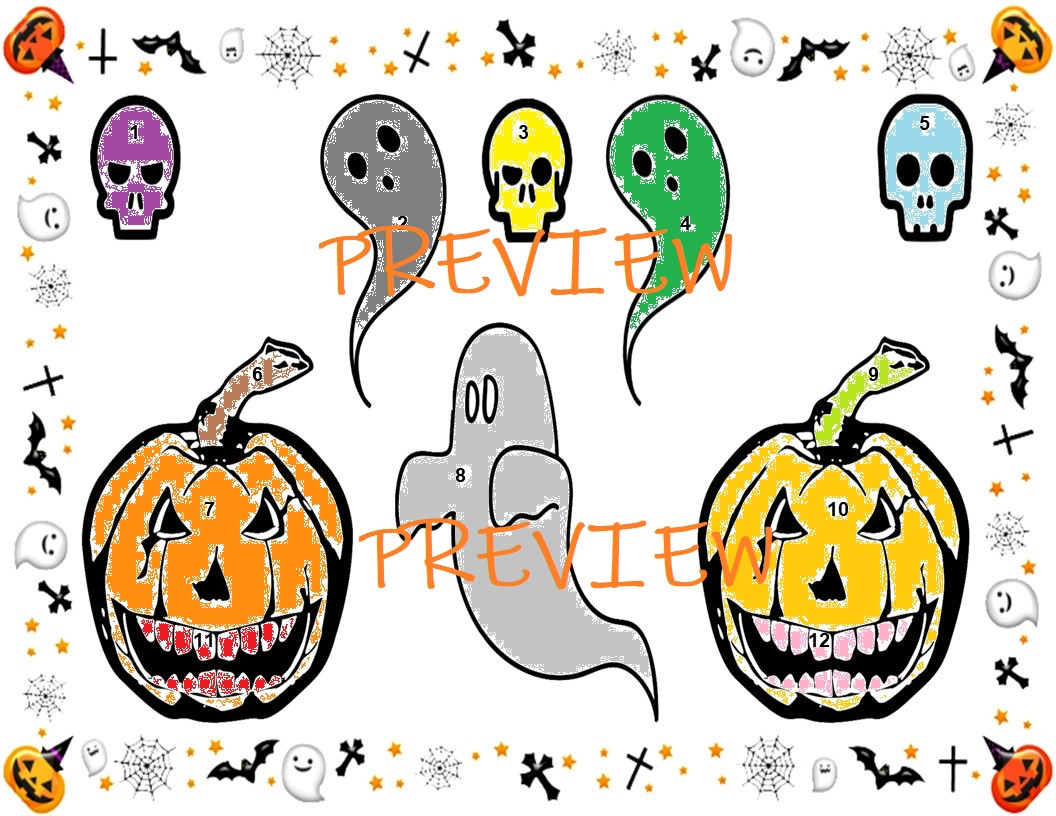 Arithmetic Sequences - Halloween Coloring Activity - Amped Up Learning