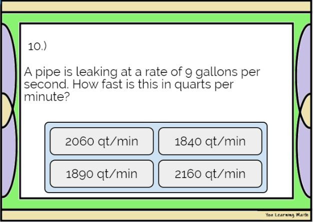 Ratios, Rates and Conversions - Google Forms Quiz: 20 Problems - Amped ...