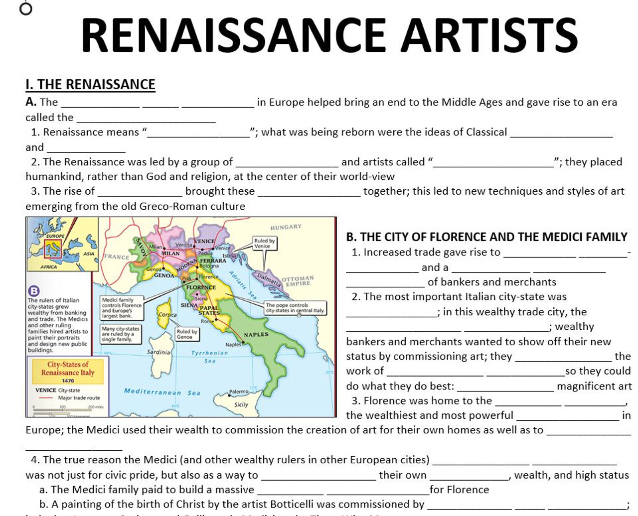 Artists of the Renaissance - Amped Up Learning