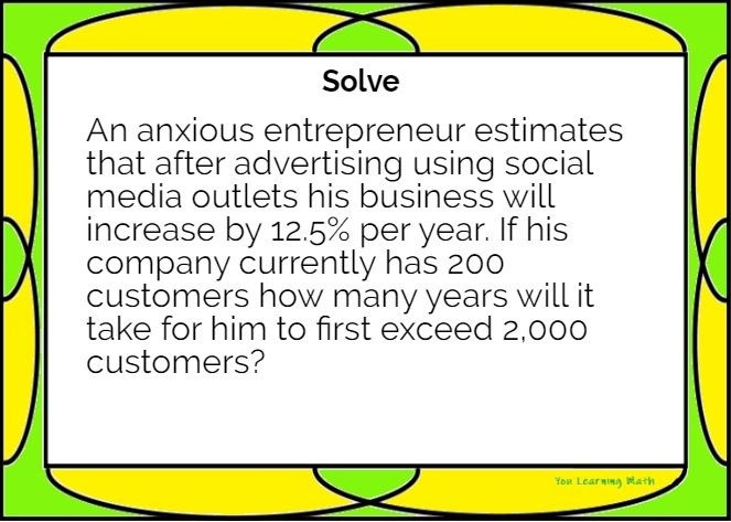 Exponential Growth and Decay Word Problems: Google Forms Quiz - 16 ...