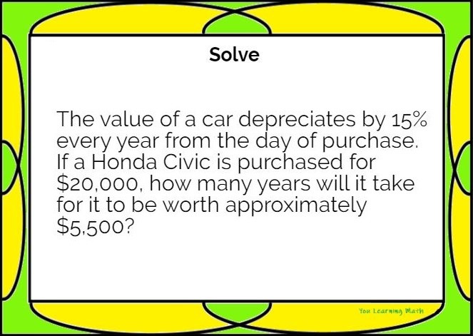 Exponential Growth and Decay Word Problems: Google Forms Quiz - 16 ...
