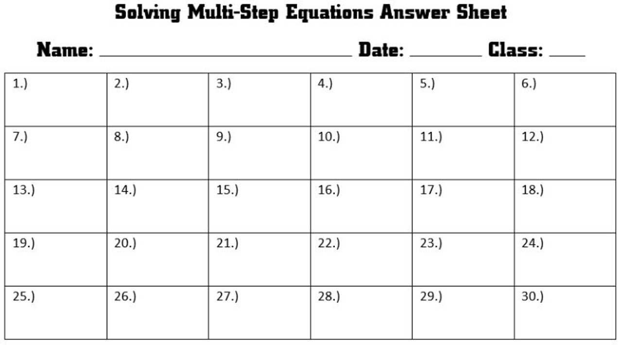 Solving Multi-Step Equations: GOOGLE Slides- 30 Problems - Amped Up ...