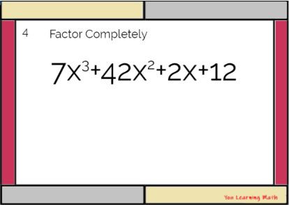 Factoring by Grouping: Task Cards - 20 Problems - Amped Up Learning
