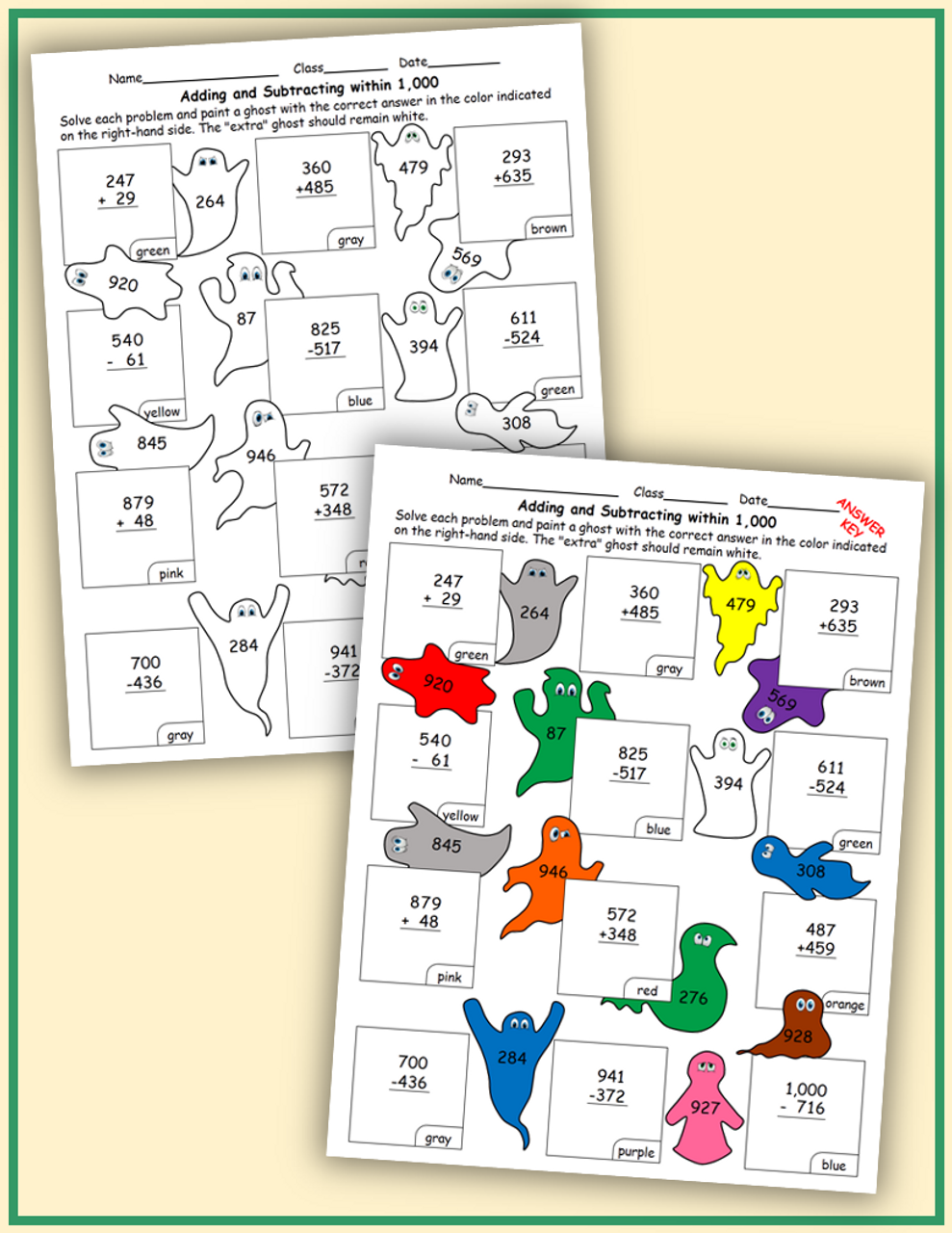 math coloring worksheets for 3rd grade