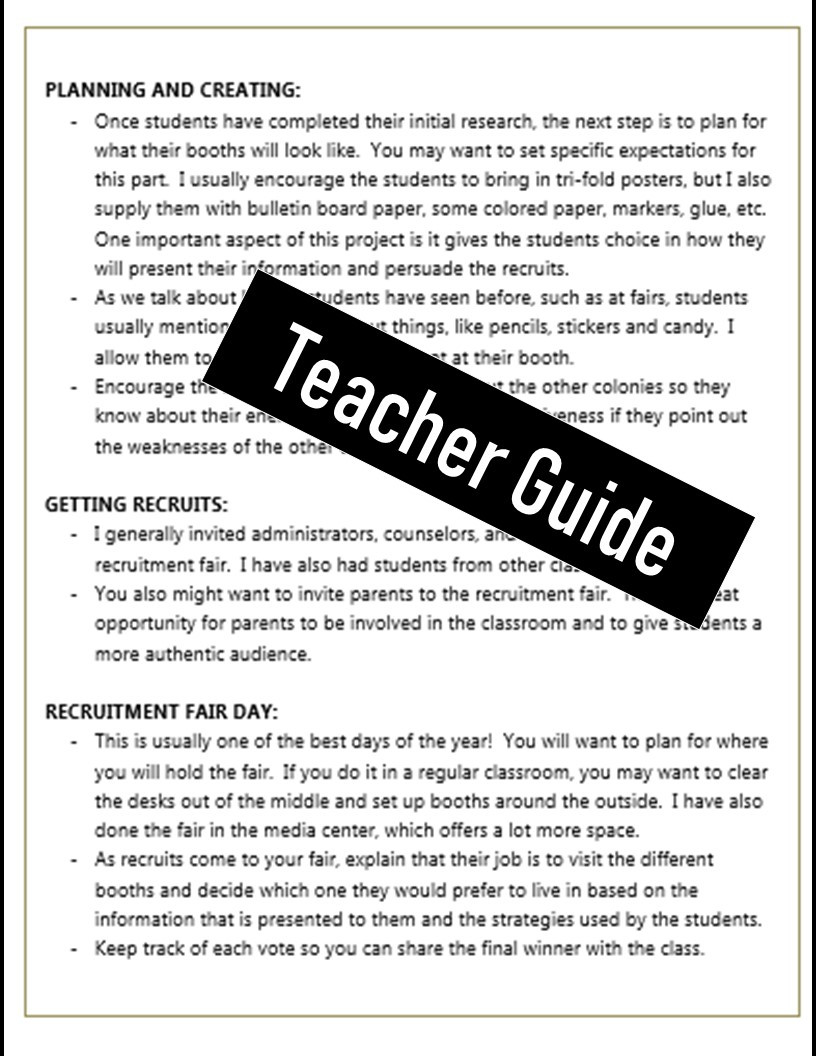 13 Colonies Recruitment Fair: A Colonial America PBL - Amped Up Learning