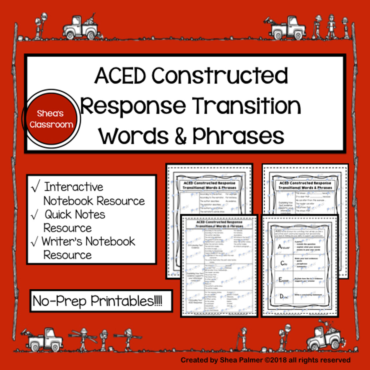 Short Constructed Response ACED Acronym Guided Notes Resource Pages short-constructed-response-aced-acronym-guided-notes-resource-pages