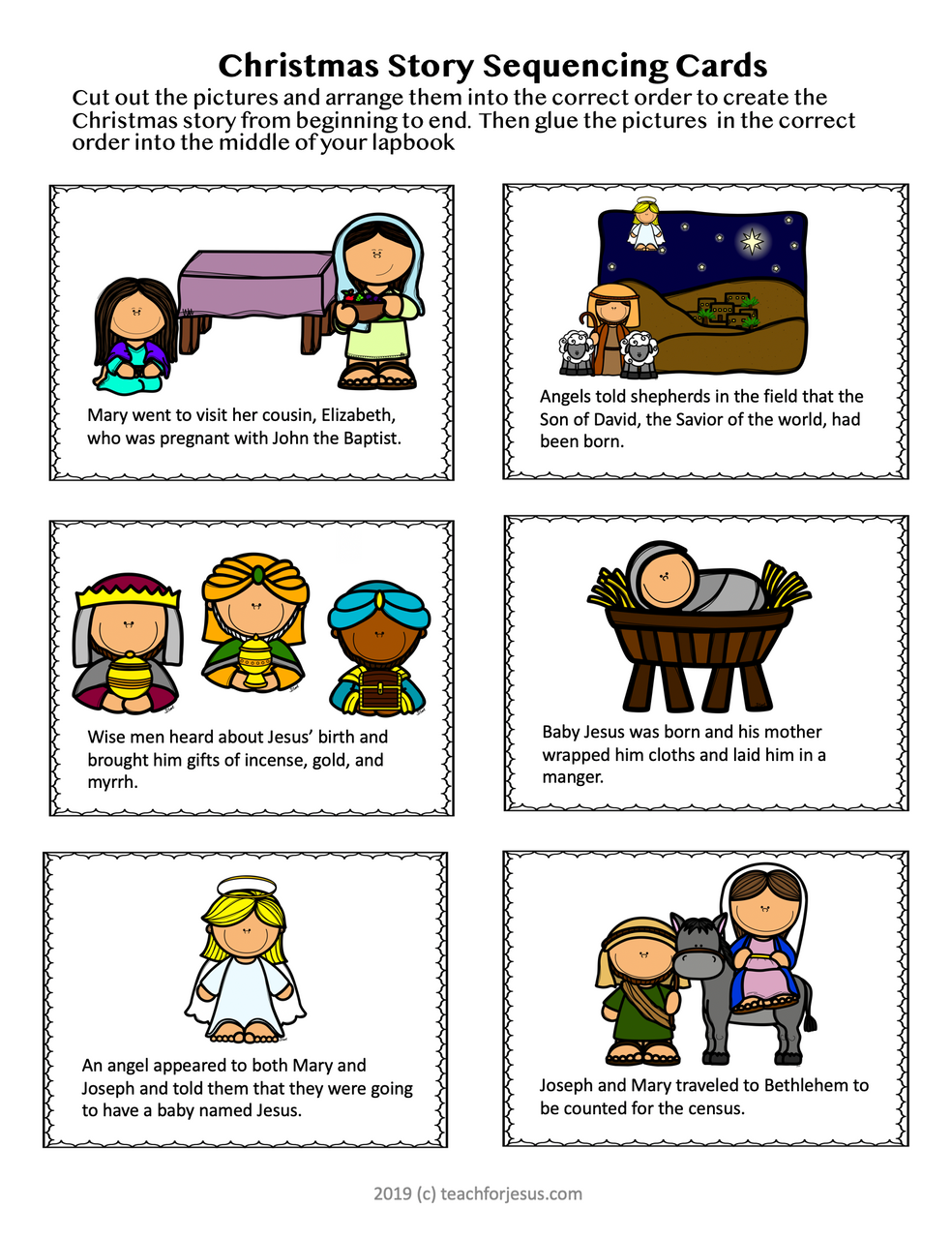 Jesus' Birth Christmas Lap Book, All About the Nativity - Amped Up Learning