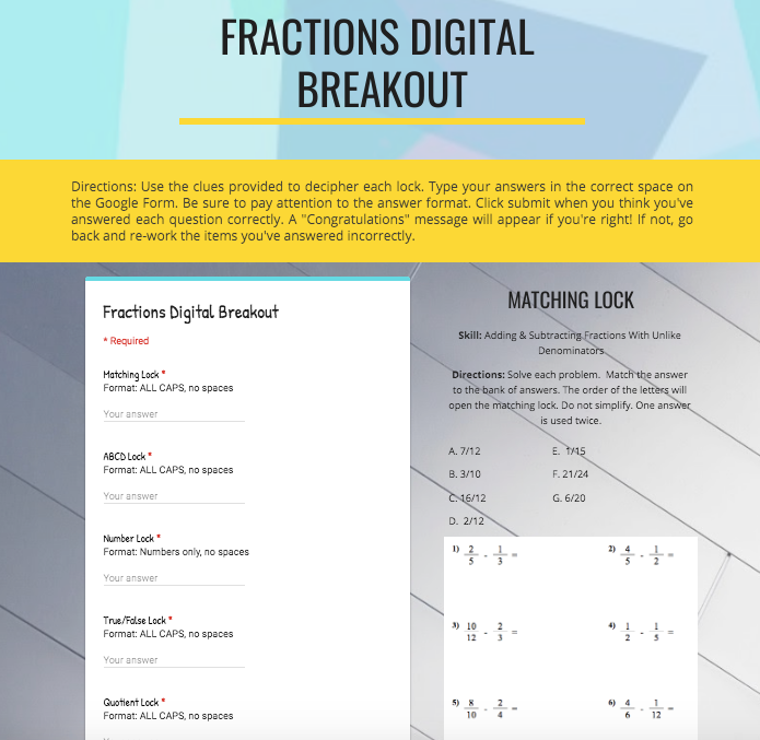 Math Skills Digital Breakout Bundle - Amped Up Learning
