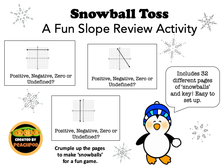 Snowball Toss: A Fun Slope Review Activity - Amped Up Learning