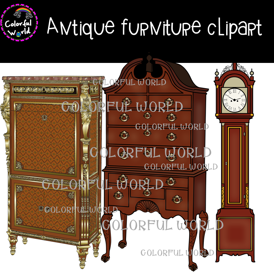 Antique furniture clipart - Amped Up Learning