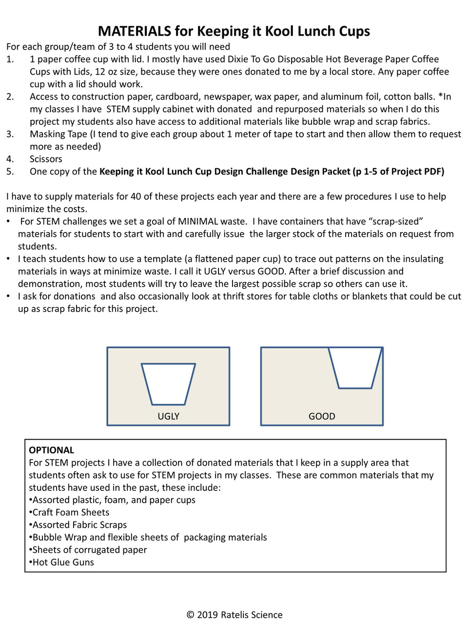 STEM Design Challenge for MS-PS-3-3 Design an Insulated Cold Thermal ...