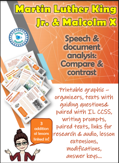 Civil Rights Gallery Walk - Doc Analysis - compare contrast MLK Jr ...