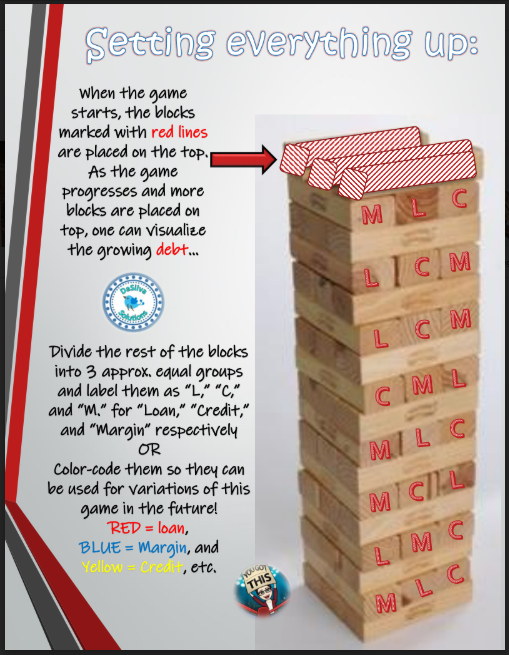 Giant Jenga - Stock Market Crash of 1929 simulation game
