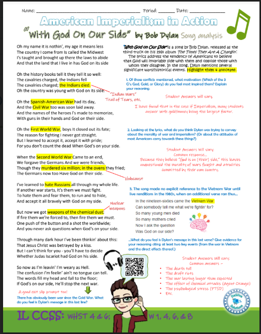 American Imperialism - "With God on Our Side" Bob Dylan Song Analysis ...