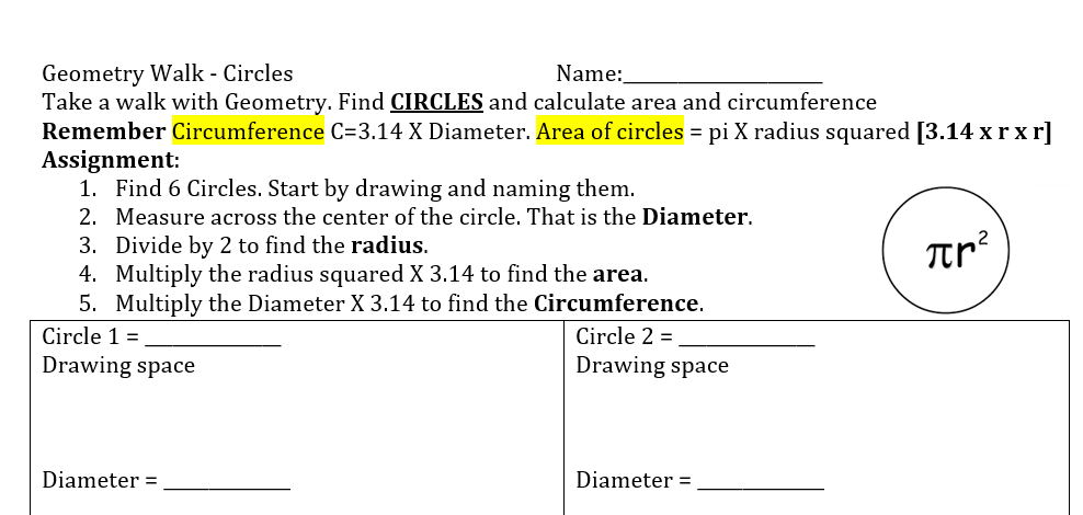 Geometry Walk for Taking Math Outside and Measuring Fun - FREE - Amped ...
