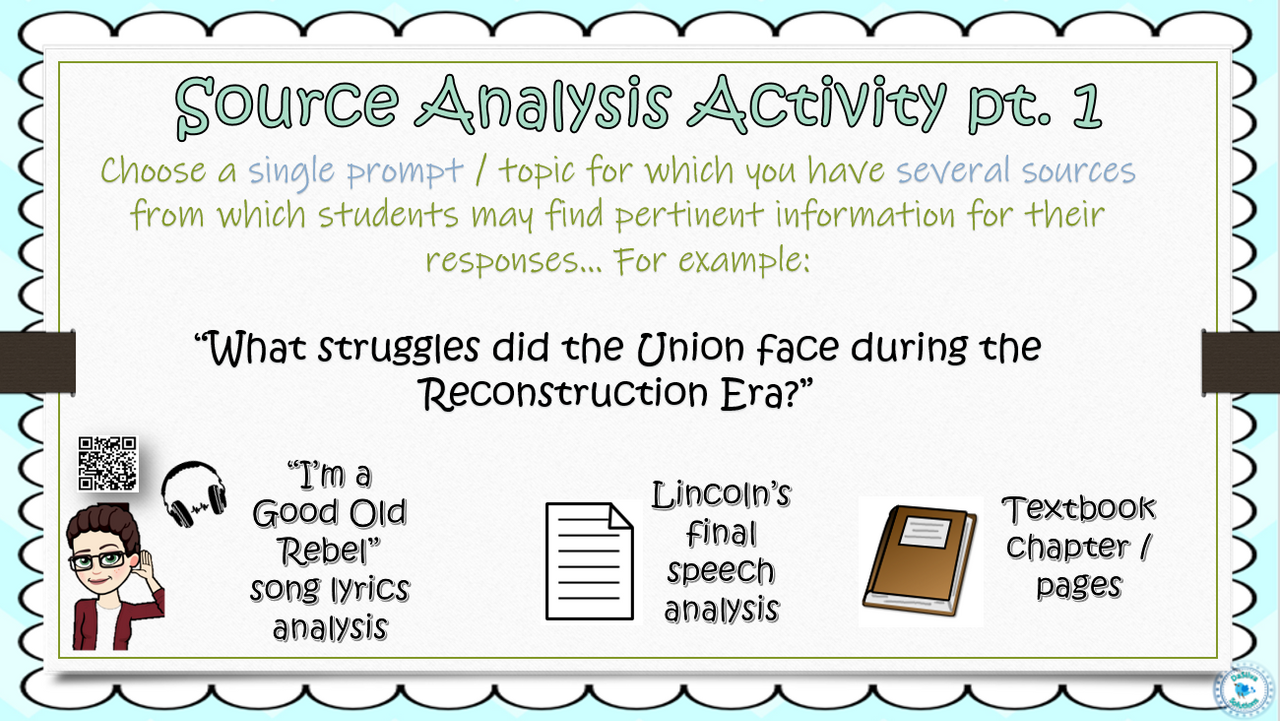 Source Analysis - Thinking Like a Historian - class presentation PPT ...