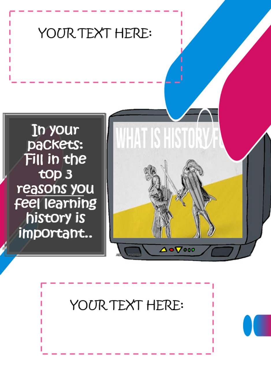 History Class Intro PPT - "Why Study History?" video, graphic organizer ...