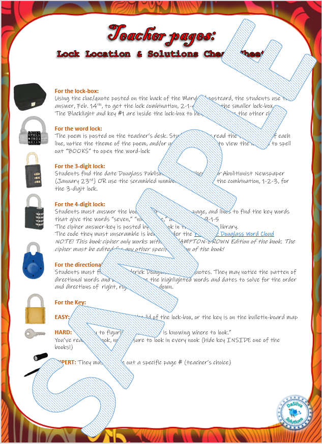 Frederick Douglass Breakout Box - Escape Room kit - Amped Up Learning