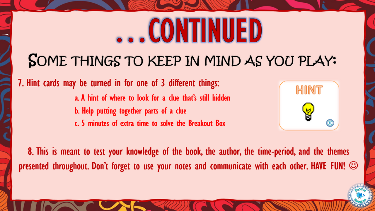 Frederick Douglass Breakout Box instructions for students - FREE ...