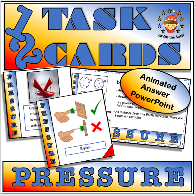Forces - 12 Pressure Task Cards - Amped Up Learning