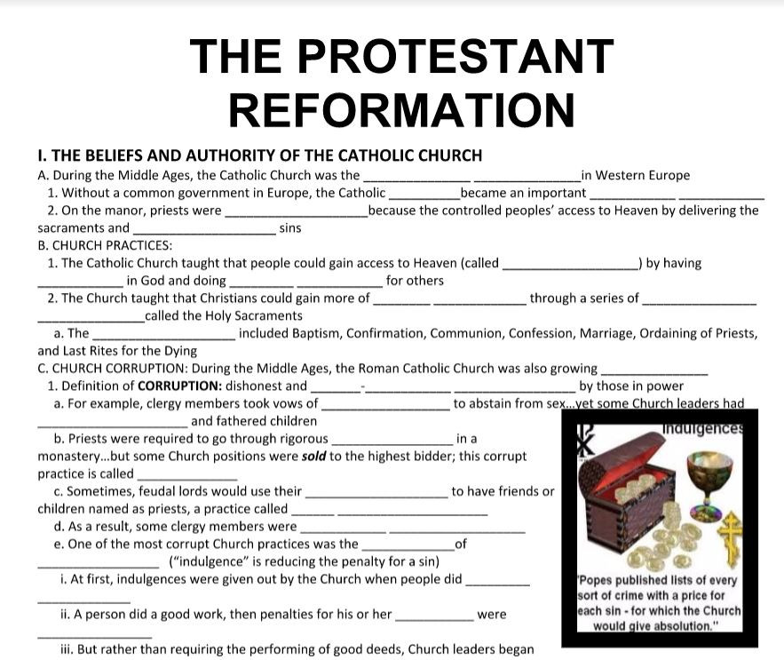 The Protestant Reformation - Amped Up Learning