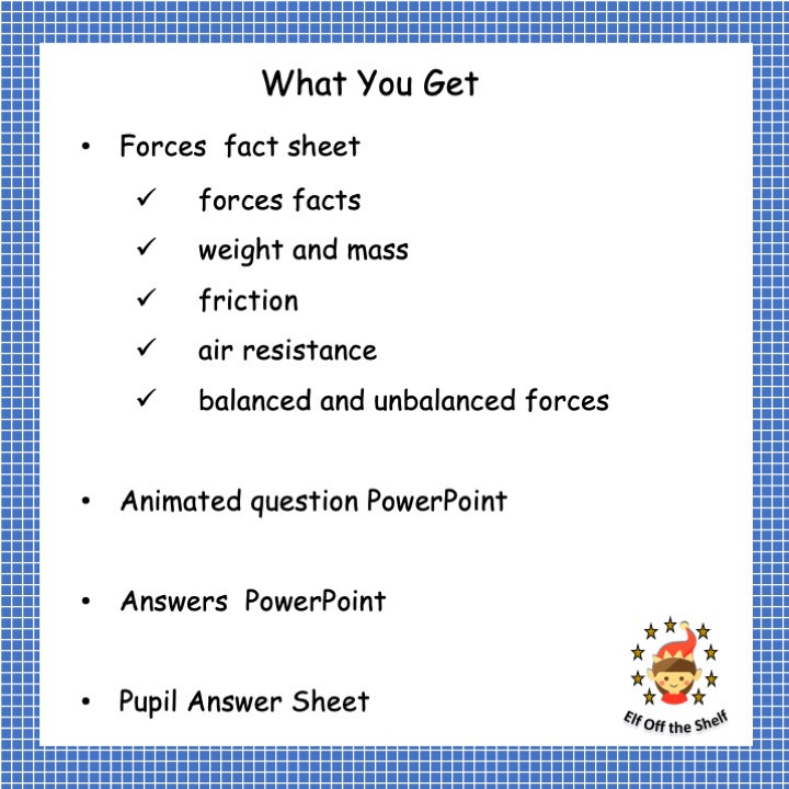 Forces - Pressure, Moments, Speed and Hooke's Law Test Prep for Middle ...