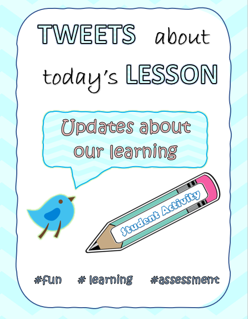Tweets About Our Learning - Exit Slip Template & Activity - FREE ...