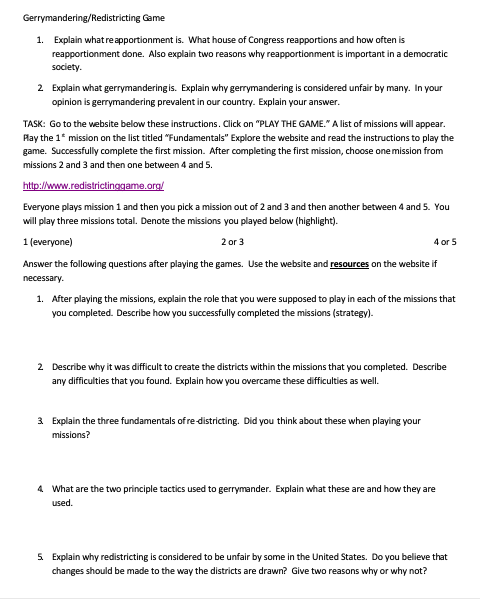 Redistricting-Gerrymandering Game - Amped Up Learning