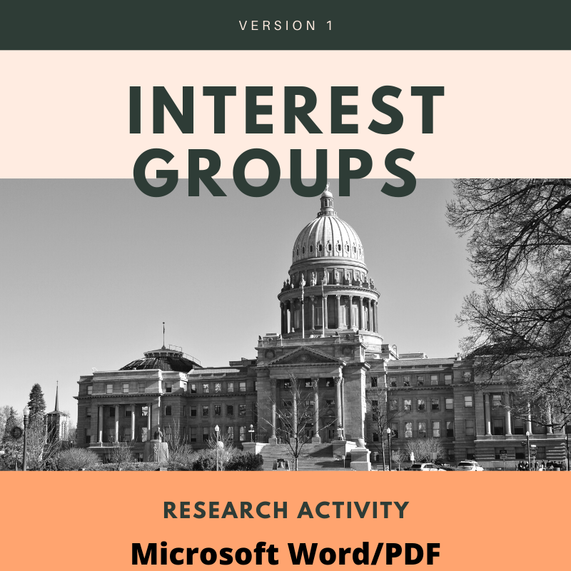 Interest Groups Research Activity - Amped Up Learning