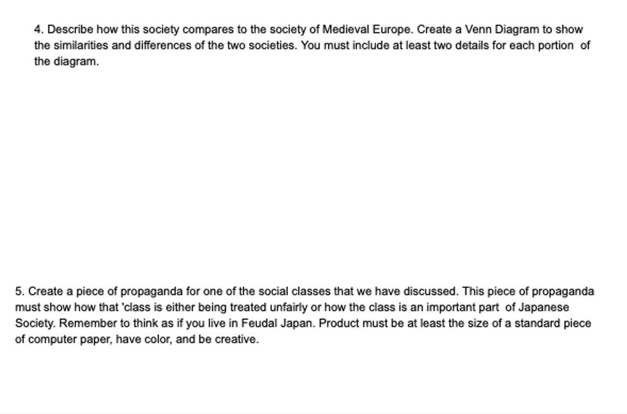 Feudal Japan Review Worksheet - Amped Up Learning