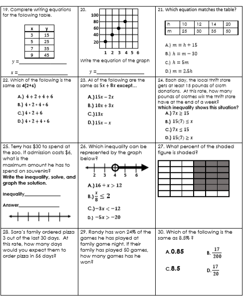 Mid-Year Spiral Review- Review Notes and Assignment - Amped Up Learning