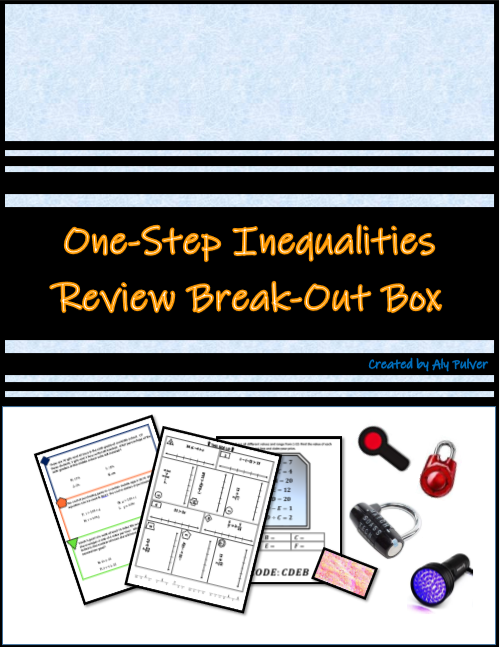 One Step Inequalities Break Out Activity - Amped Up Learning