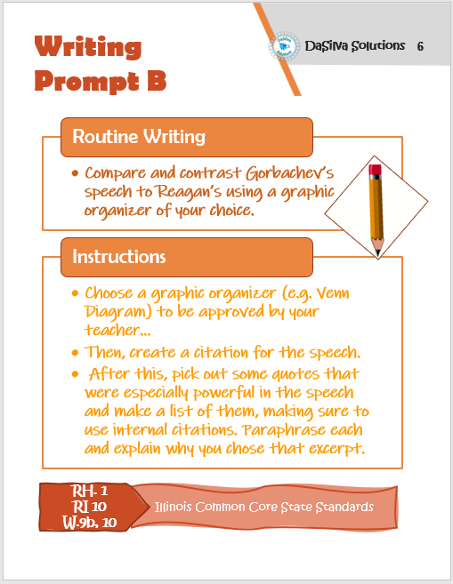 "Lend Me Your Ears" Cold War Speech Analysis: 4 prompts linked to CCSS ...