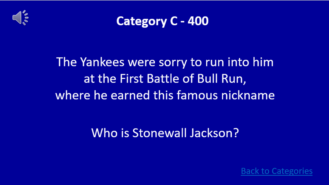 Civil War Jeopardy - Amped Up Learning