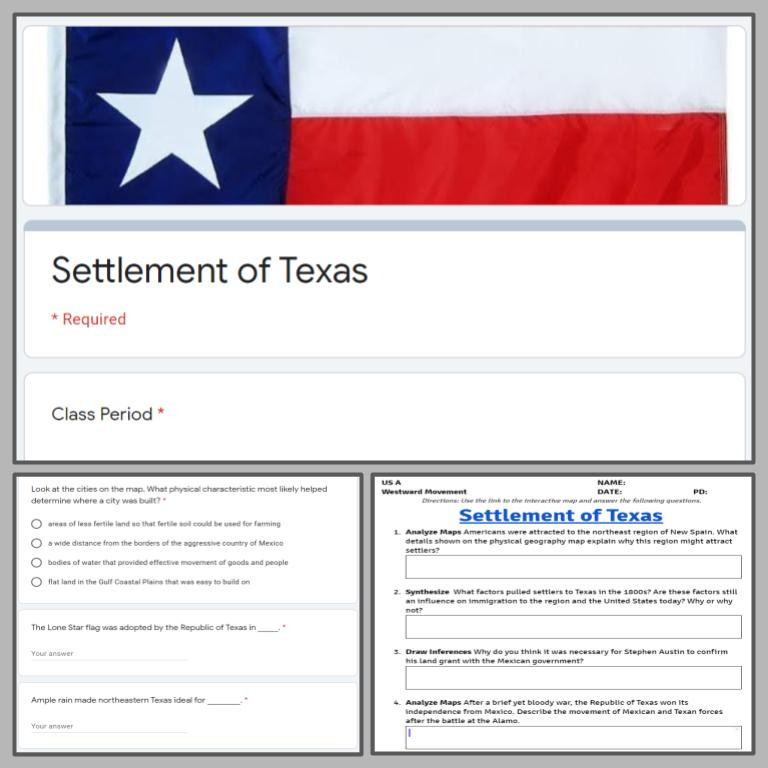 Settlement of Texas - Amped Up Learning