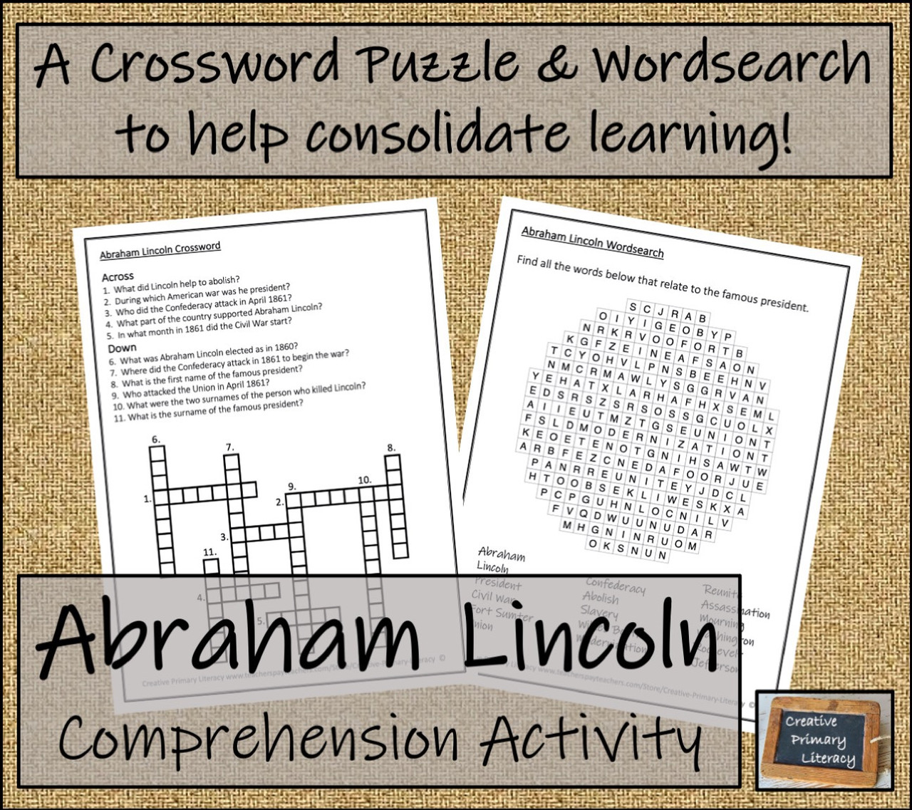 Abraham Lincoln Biography Writing Unit | 5th Grade & 6th Grade - Amped ...